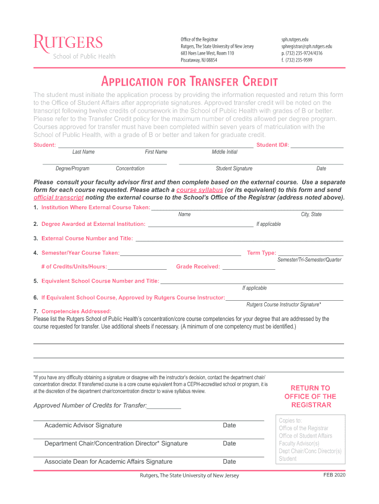 Fillable Online Leave of Absence - Rutgers - School of Public Health ...