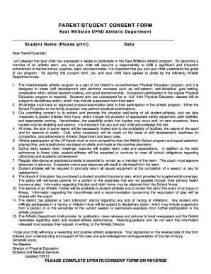 Fillable Online PARENT/STUDENT CONSENT FORM Fax Email Print - pdfFiller