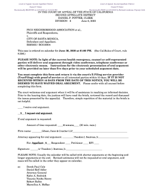 Fillable Online City's Request for Oral Argument Fax Email Print ...