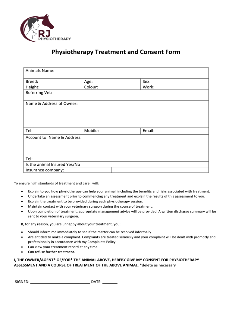 Physiotherapy Consent Form - Fill Online, Printable, Fillable, Blank ...
