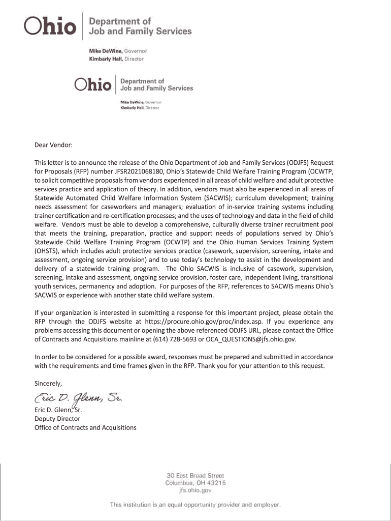 Fillable Online dear vendor letter Fax Email Print - pdfFiller