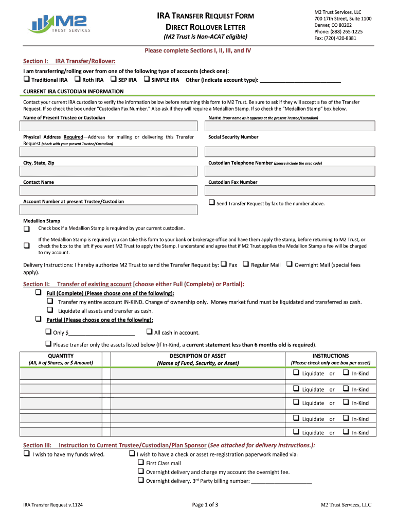 Fillable Online Forms - M2 Trust Services Fax Email Print - pdfFiller