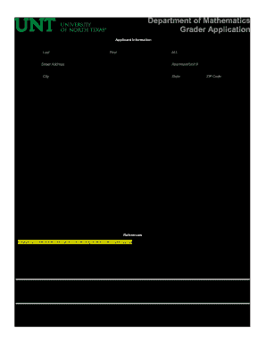 Student Employment Application Unt - Fill Online, Printable, Fillable ...