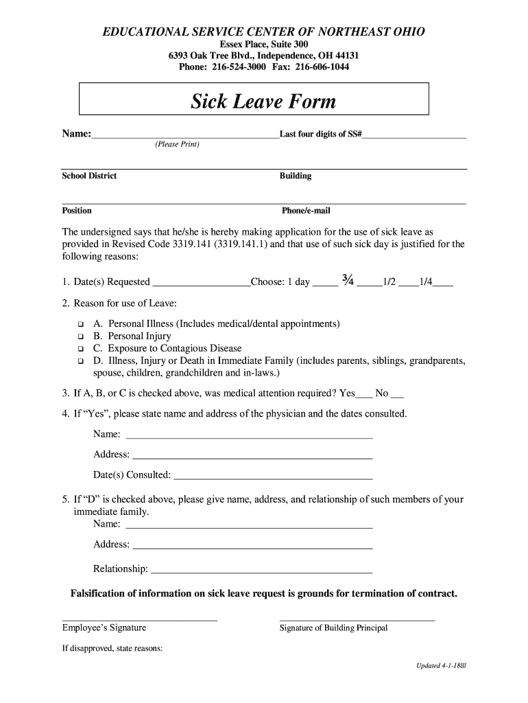 Fillable Online Forms - ESC of Northeast Ohio Fax Email Print - pdfFiller
