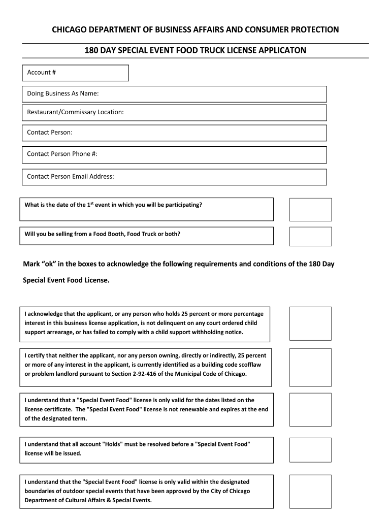 Fillable Online City of Chicago :: Business License Forms Fax Email ...