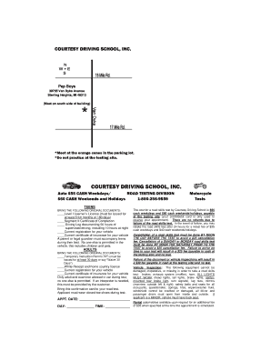 Fillable Online Courtesy Driving School, The largest driving school in ...