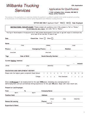 Fillable Online Application - CDL Fax Email Print - pdfFiller