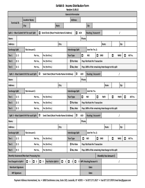 Fillable Online Exhibit 8 Income Distribution Form Fax Email Print ...