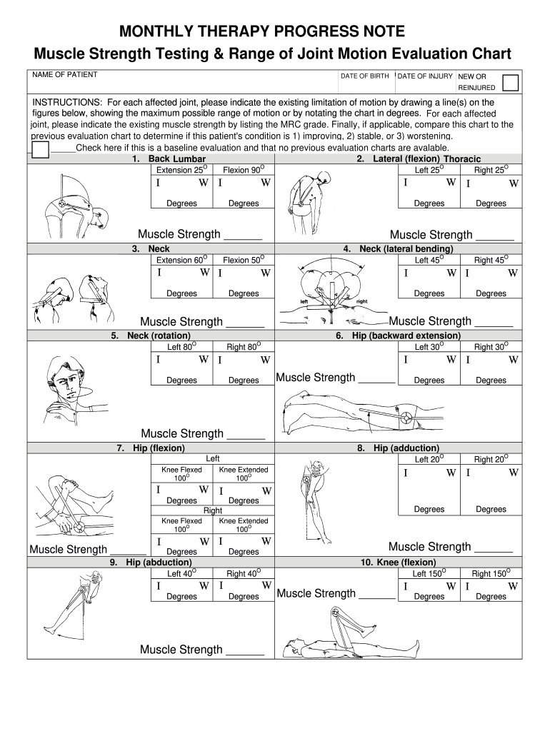 Range Of Motion Exercises Pdf Fill Online Printable Fillable Blank