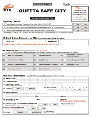 Fillable Online Quetta Safe City Form - ikddata.ilmkidunya.com Fax ...