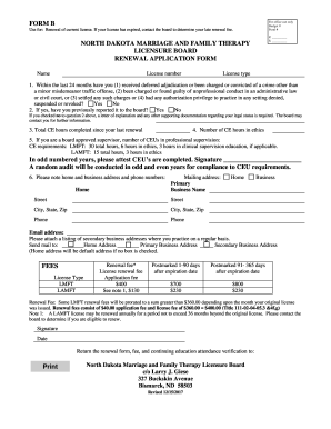 Fillable Online License/Certificate Renewal - California Board of ...