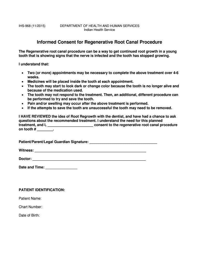 Root Canal Consent Form - Fill Online, Printable, Fillable, Blank ...