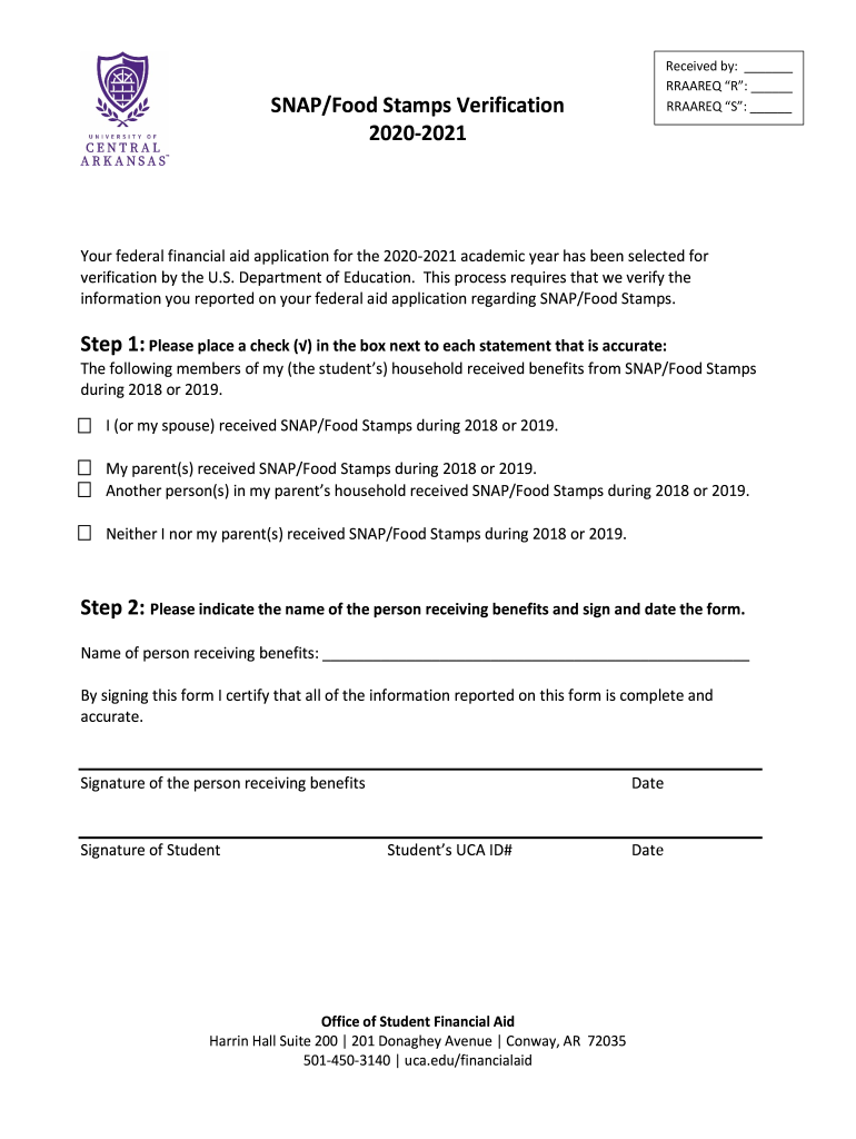 Fillable Online SNAP/Food Stamps Verification Fax Email Print - pdfFiller