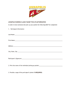 Fillable Online ARC PACKET PICK-UP AUTHORIZATION FORM Fax Email Print ...