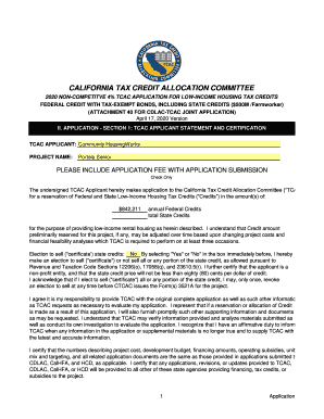 Fillable Online CTCAC Application Information - California State ...