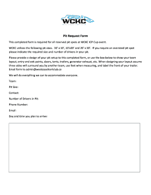 Fillable Online Pit Request Form Fax Email Print - pdfFiller