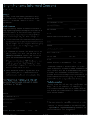 Fillable Online Bright Horizons Informed Consent - EnrollmentBright ...