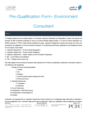 Fillable Online Pre-Qualification Form- Environment Fax Email Print ...