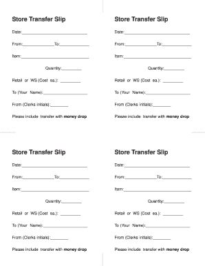 Fillable Online Store Transfer Slip.pmd Fax Email Print - pdfFiller