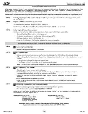 Fillable Online How to Complete the Rollover Form Fax Email Print ...