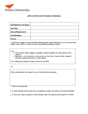 Fillable Online Sample letter to request flexible working ... - Working ...