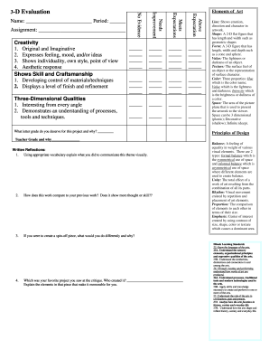 Fillable Online -D Evaluation Fax Email Print - pdfFiller