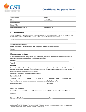 Fillable Online Student USI: Fax Email Print - pdfFiller