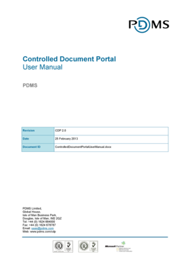Fillable Online Controlled Document Portal User Manual - PDMS Fax Email Print - pdfFiller