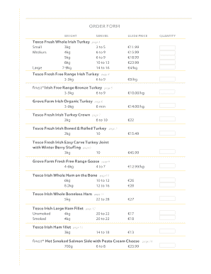 Fillable Online tesco ORDER FORM - Tesco - tesco Fax Email Print ...
