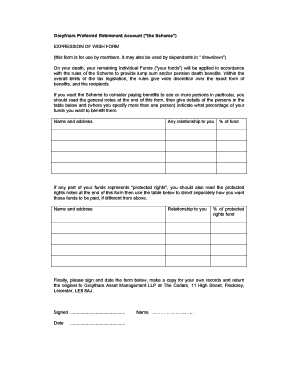 Fillable Online EXPRESSION OF WISH FORM - Greyfriars Asset Management ...