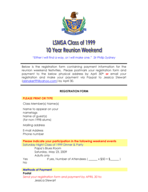 Fillable Online lsmsa Sir Philip Sydney Below is the registration form ...