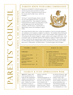 Fillable Online lsmsa March 2012 newsletter.pub - Louisiana School for ...