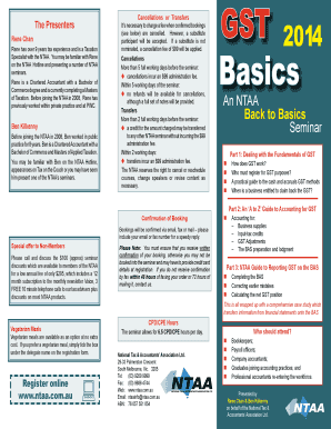 Fillable Online ntaa com Back to Basics - NTAA - ntaa com Fax Email ...