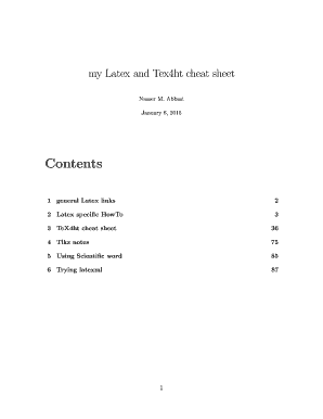 Fillable Online my Latex and Tex4ht cheat sheet - 12000.org Fax Email ...