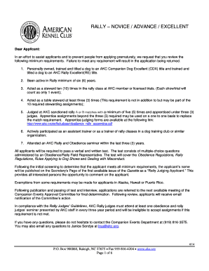 Fillable Online images akc AKC Rally Judging Application - American ...