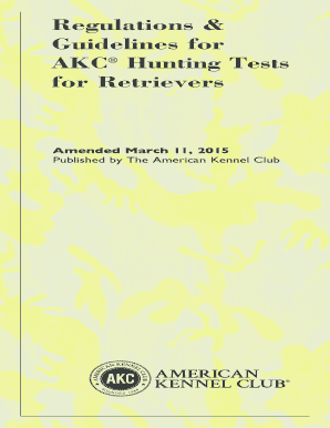 Fillable Online images akc Regulations amp Guidelines for AKC Hunting ...