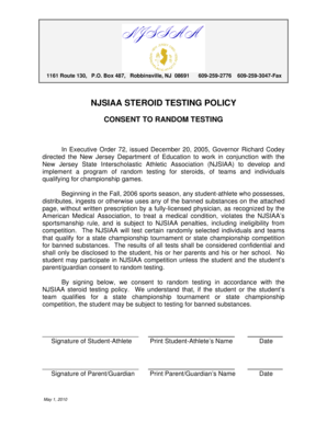 Fillable Online americanchristianschool Steroid Testing Consent Form ...