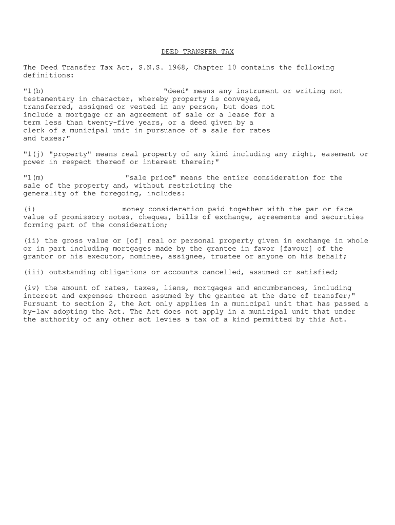 Fillable Online DEED TRANSFER TAX Fax Email Print - pdfFiller