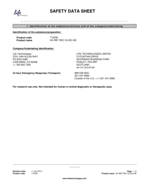 Fillable Online EU REACH Safety Data Sheet (SDS) and eSDS FormatREACH ...