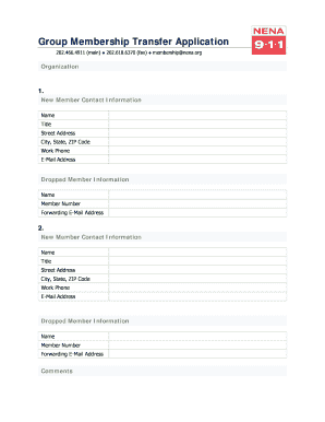 Fillable Online nena Printable Group Member Change Form Fax Email Print ...