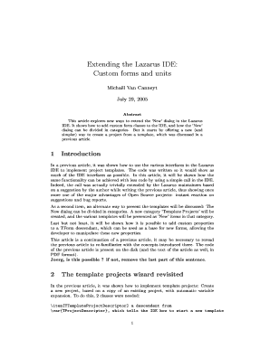 Fillable Online freepascal Extending the Lazarus IDE - freepascal Fax ...