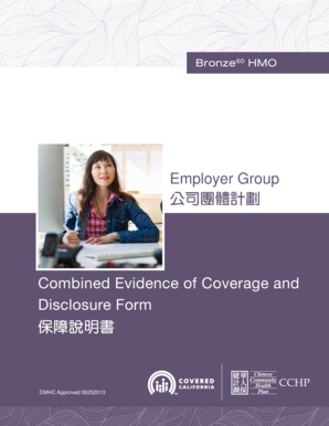 Fillable Online Combined Evidence of Coverage and Fax Email Print - pdfFiller