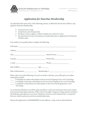 Fillable Online imaging Download Emeritus Member application PDF ...