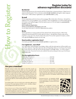 Fillable Online H ow to Register - National Council for the Social ...