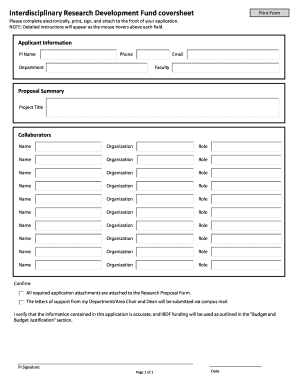 Fillable Online uleth Interdisciplinary Research Development Fund ...