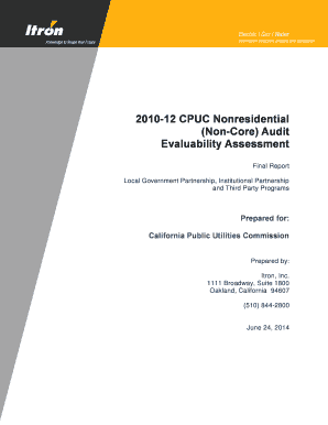 Fillable Online calmac (Non-Core) Audit Evaluability Assessment ...
