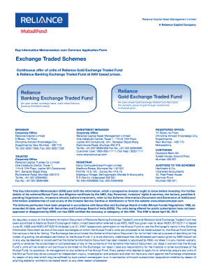Fillable Online Reliance Capital Asset Management Limited A Reliance ...