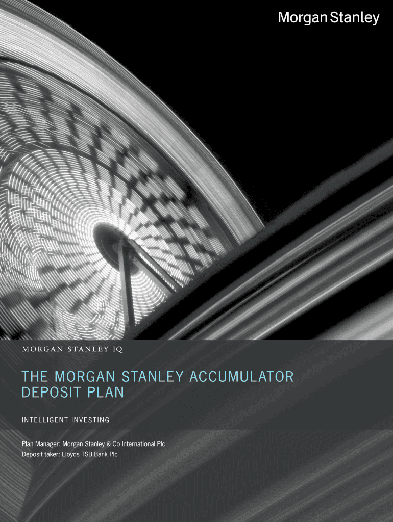 Fillable Online THE MORGAN STANLEY ACCUMUL ATOR Fax Email Print - pdfFiller