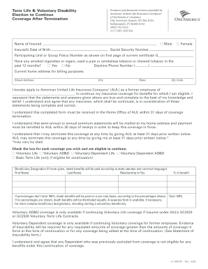Fillable Online American United Life Portability Form Fax Email Print ...