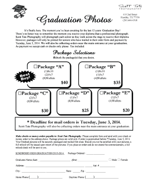 Fillable Online Word Pro - Kingwood Graduation Photos Flier 13-14 Fax ...